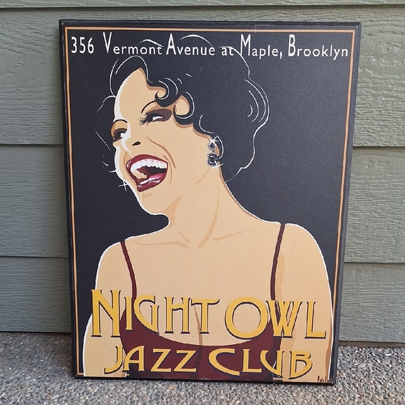 Vintage | Wall Decor | Retro Poto Leifi Night Owl Jazz Club Brooklyn ...
